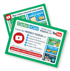 Carbs & Cals | Free Type 1 Diabetes Flyers for HCPs