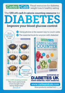 Carbs & Cals | Free Type 1 Diabetes Flyers for HCPs