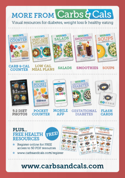 Carbs & Cals | Free World Foods Nutrition Flyers for HCPs